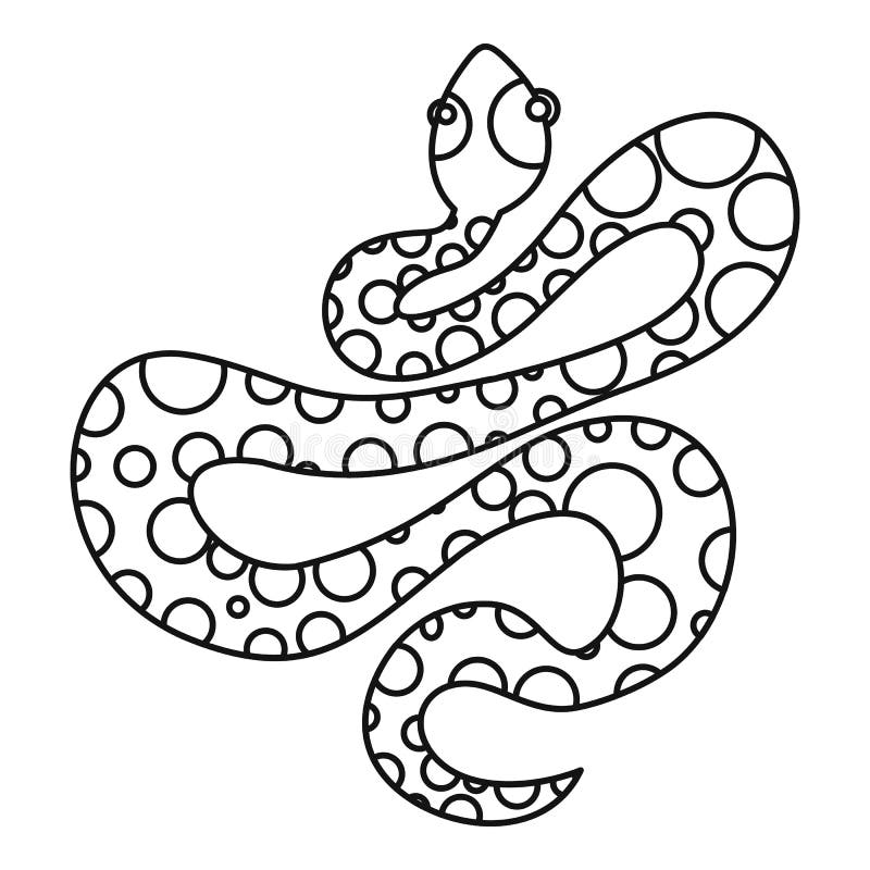 Black Dotted Snake Pattern Vector Stock Vector - Illustration of deadly ...