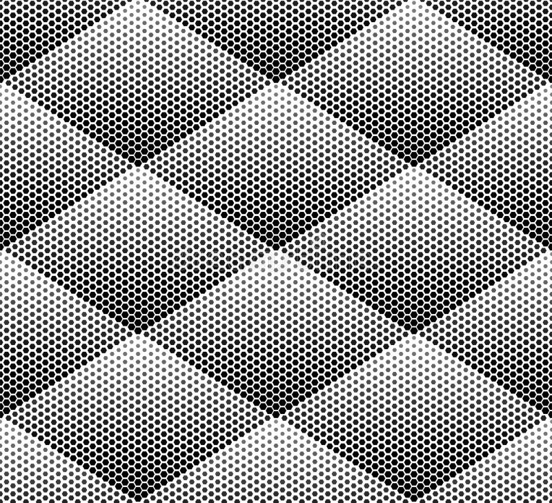 Black Dotted Square Seamless Pattern Stock Illustration - Illustration ...