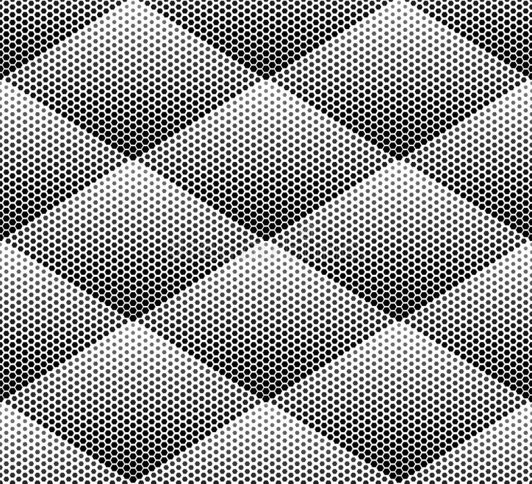 Black Dotted Square Seamless Pattern Stock Illustration - Illustration ...
