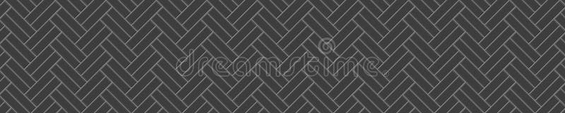 Black Double Herringbone Tile Seamless Pattern. Stone or Ceramic Brick ...