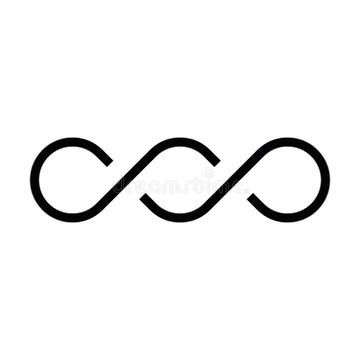 Black Double Infinity Vector Symbol Stock Vector - Illustration of ...