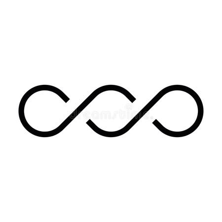 Black Double Infinity Vector Symbol Stock Vector - Illustration of ...