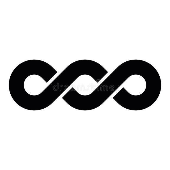 Black Double Infinity Vector Symbol Stock Vector - Illustration of ...