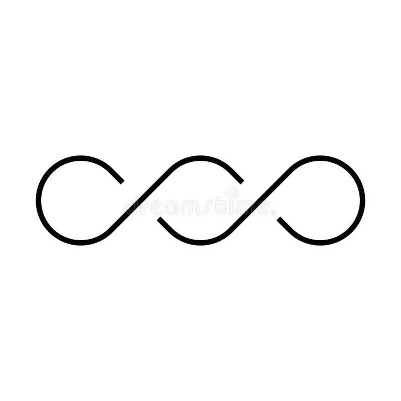 Black Double Infinity Vector Symbol Stock Vector - Illustration of sign ...