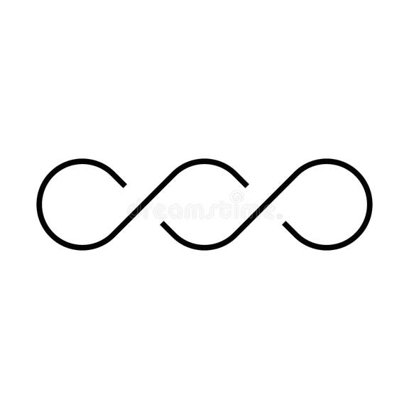 Black Double Infinity Vector Symbol Stock Vector - Illustration of sign ...