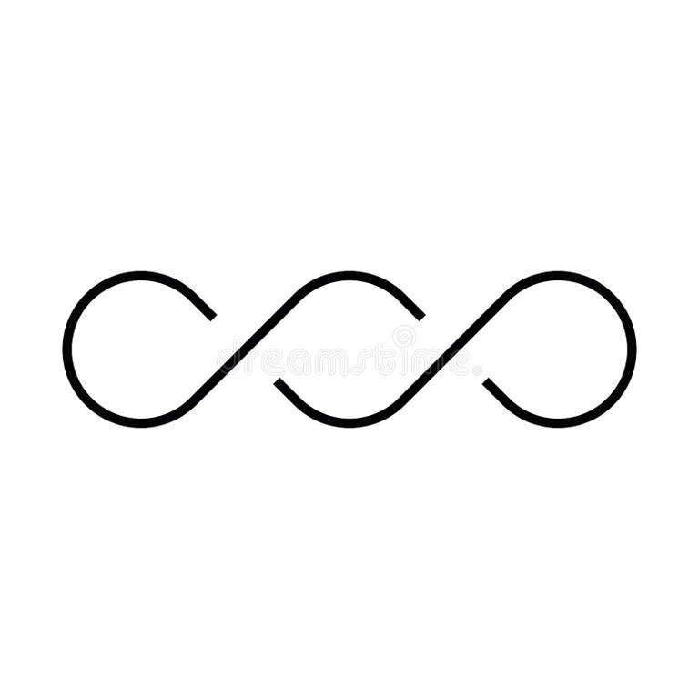 Black Double Infinity Vector Symbol Stock Vector - Illustration of sign ...