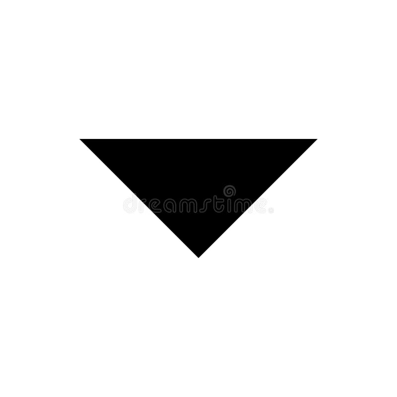 Black down arrow. 3d sign stock vector. Illustration of vector - 124247656