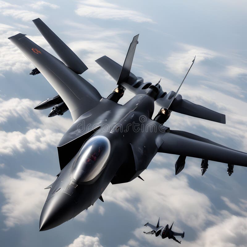 Black Dragon Fight Jet, Ai-generatet Stock Illustration - Illustration ...