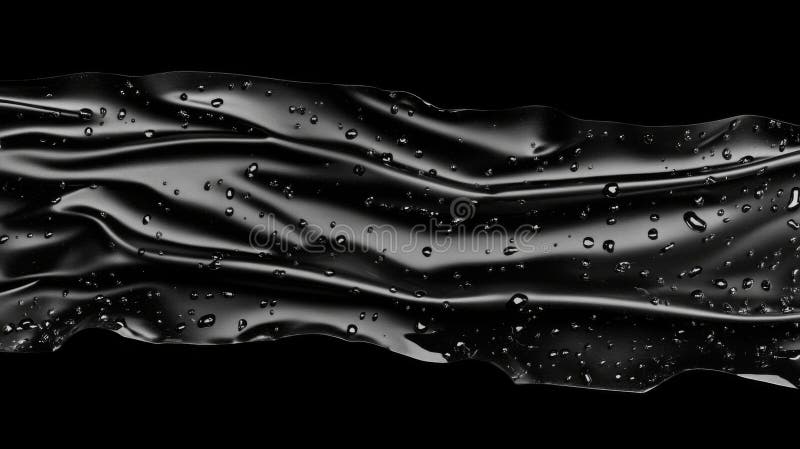 Black Draped Fabric with Water Droplets Stock Illustration ...