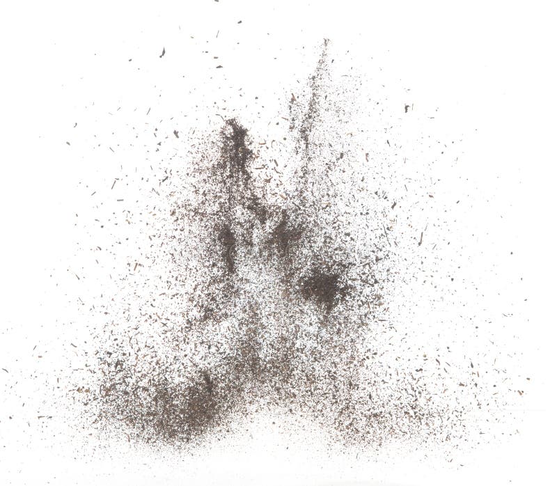 Small Fine Size Sand Flying Explosion, Golden Grain Wave Explode ...