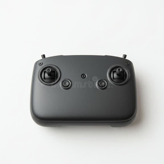 A Black Drone Controller Designed with a Rectangular Shape and Rounded ...