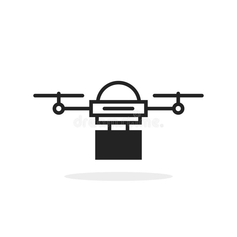 Black Drone or Quadcopter Icon Like Easy Delivery Stock Vector ...