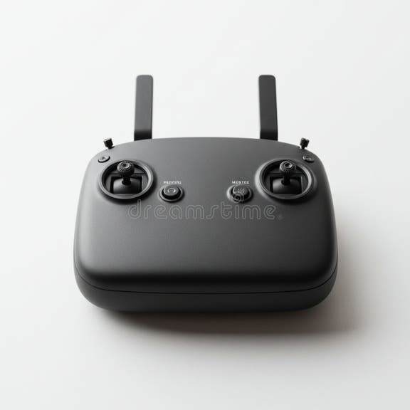 A Black Drone Remote Controller Features Two Joysticks, Multiple ...