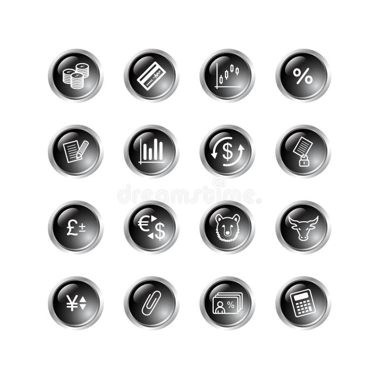 Black drop finance icons stock vector. Illustration of attach - 3716104
