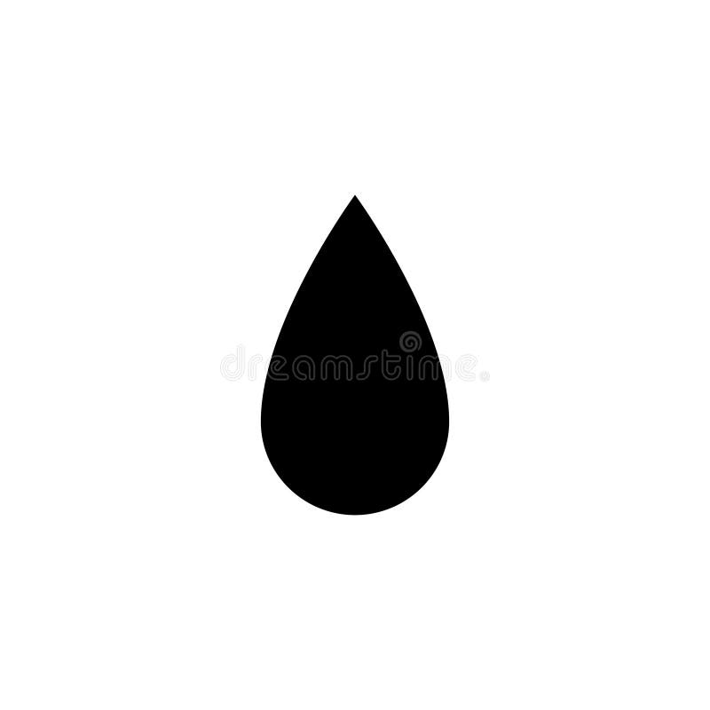 Black Drop Icon. Simple Black Icon Stock Vector - Illustration of ...