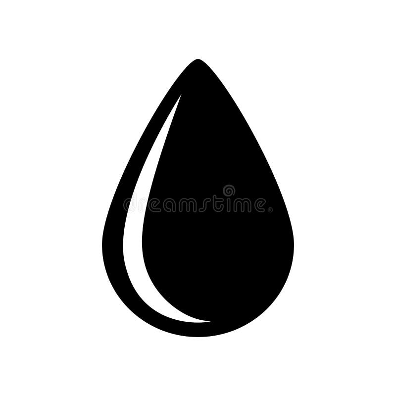 Black drop isolated stock illustration. Illustration of shape - 88171662