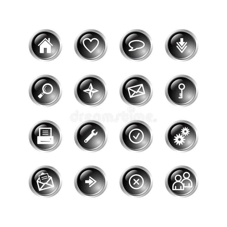 Black drop web icons stock vector. Illustration of icons - 3716183