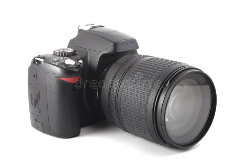 Black dslr camera stock photo. Image of dslr, background - 14238276