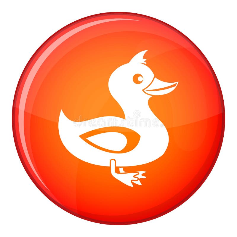 Black Duck Icon, Flat Style Stock Vector - Illustration of beak, farm ...