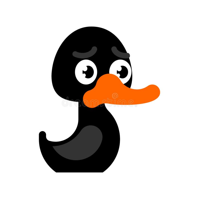 Black Duck Toy Icon, Simple Style Stock Vector - Illustration of ...