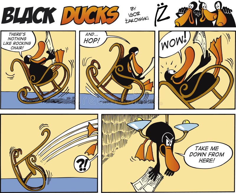 Black Ducks Comic Strip Episode 3 Stock Vector - Illustration of comic ...