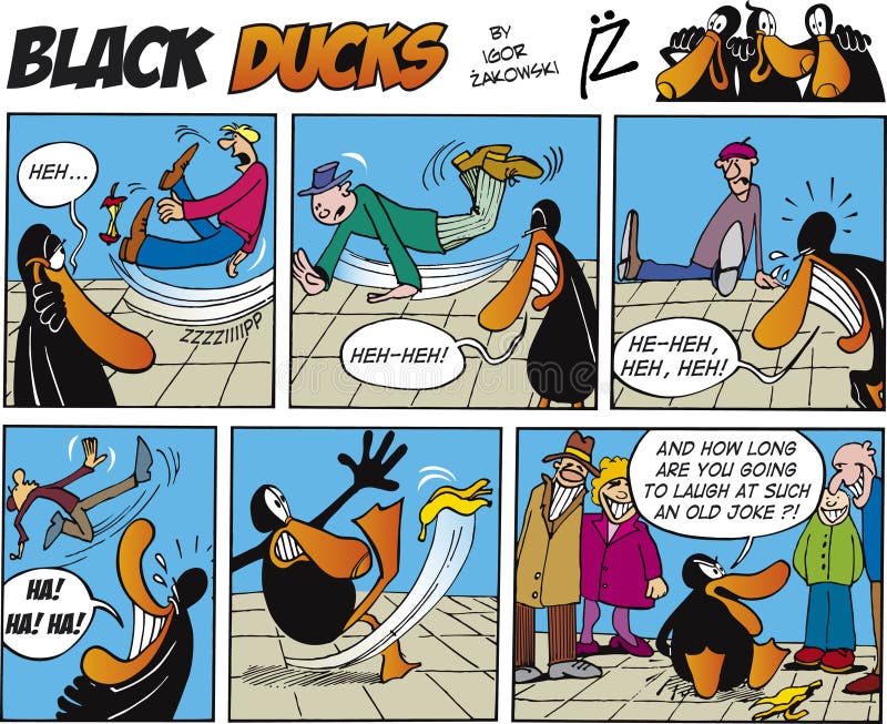 Black Ducks Comic Strip Episode 3 Stock Vector - Illustration of comic ...