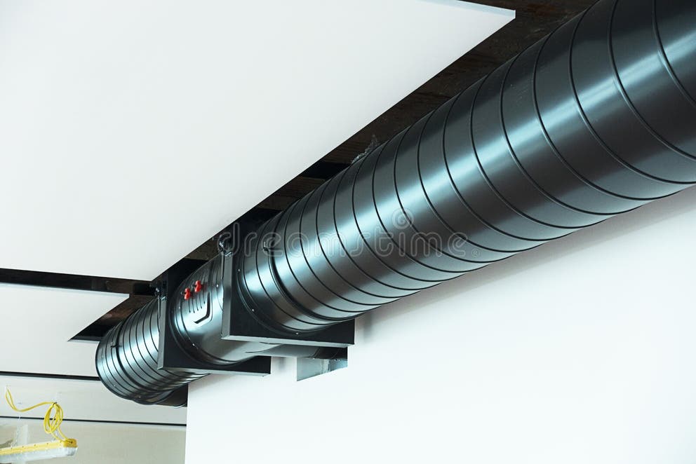 Black Ductwork stock image. Image of black, duct, engineering - 72206941