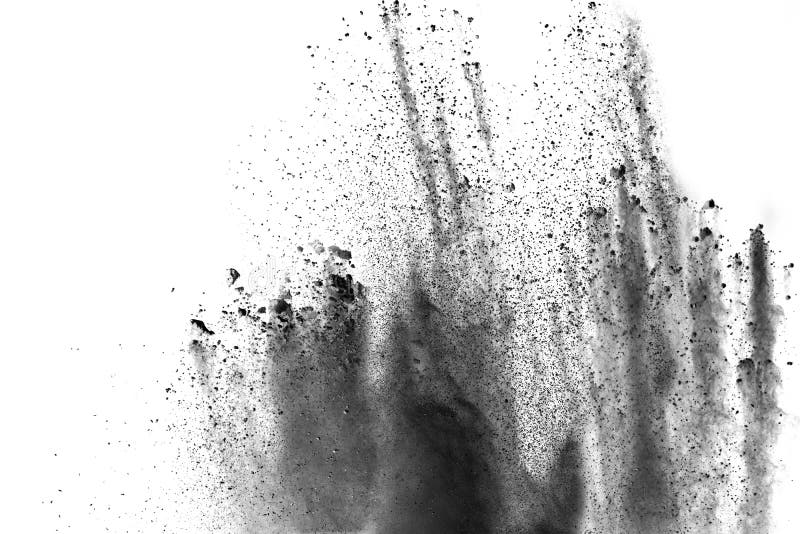Black Dust Splash on White Background. Stock Image - Image of festival ...