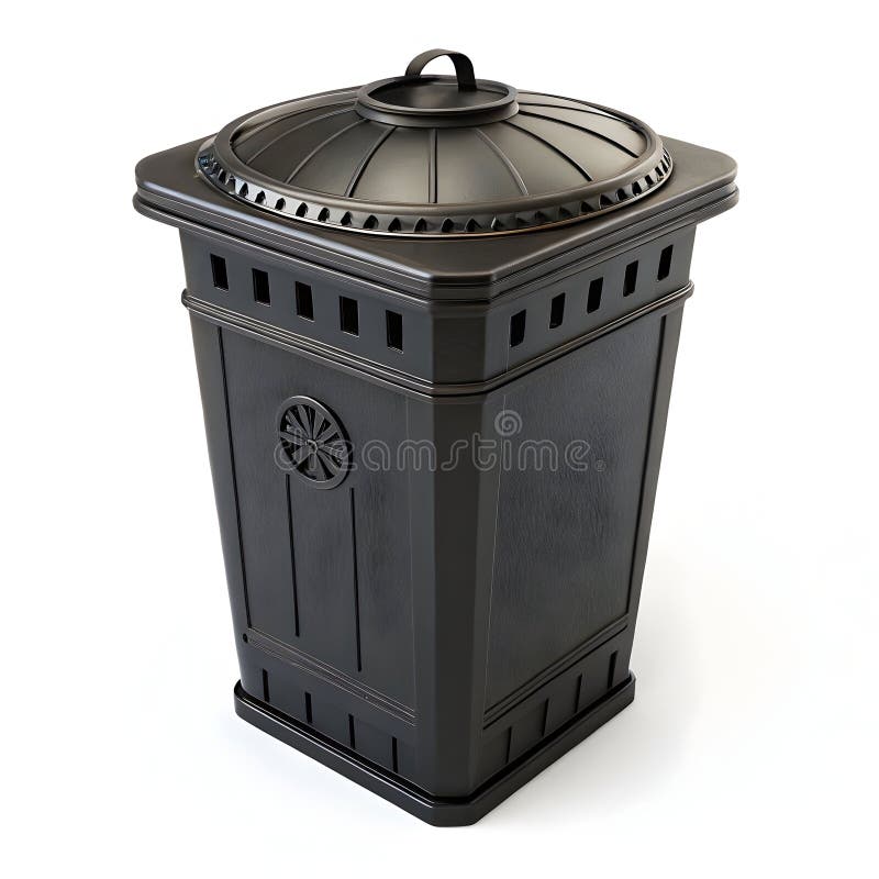 A Black Dustbin is a Sturdy, Outdoor Waste Container Used for ...