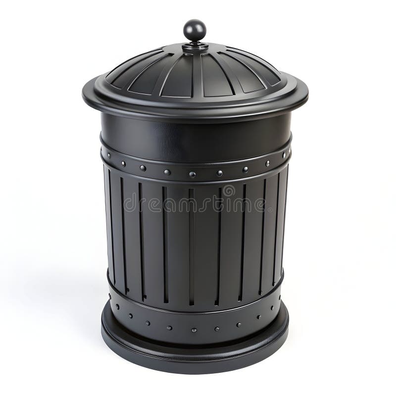 A Black Dustbin is a Sturdy, Outdoor Waste Container Used for ...