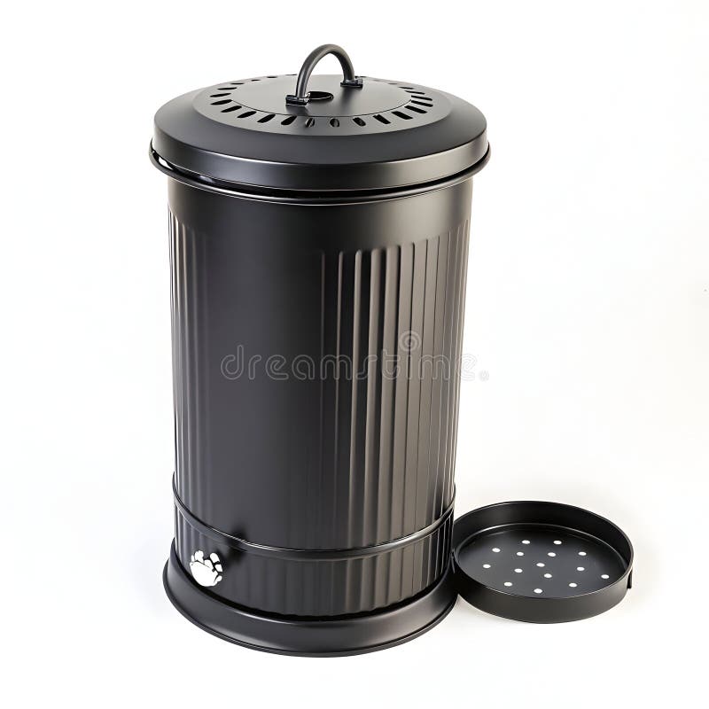 A Black Dustbin is a Sturdy, Outdoor Waste Container Used for ...