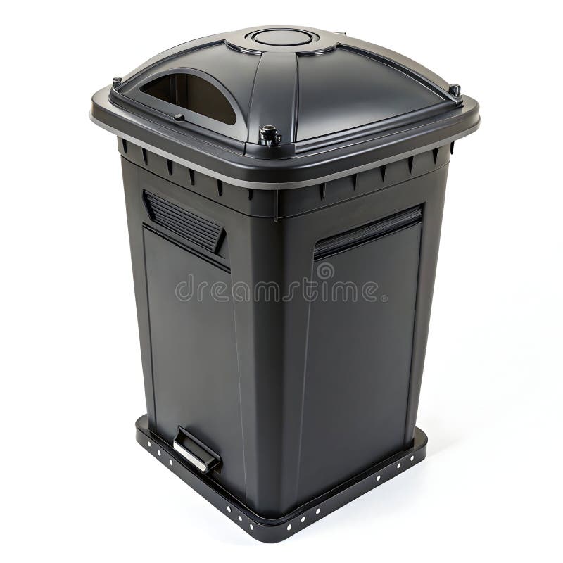 A Black Dustbin is a Sturdy, Outdoor Waste Container Used for ...