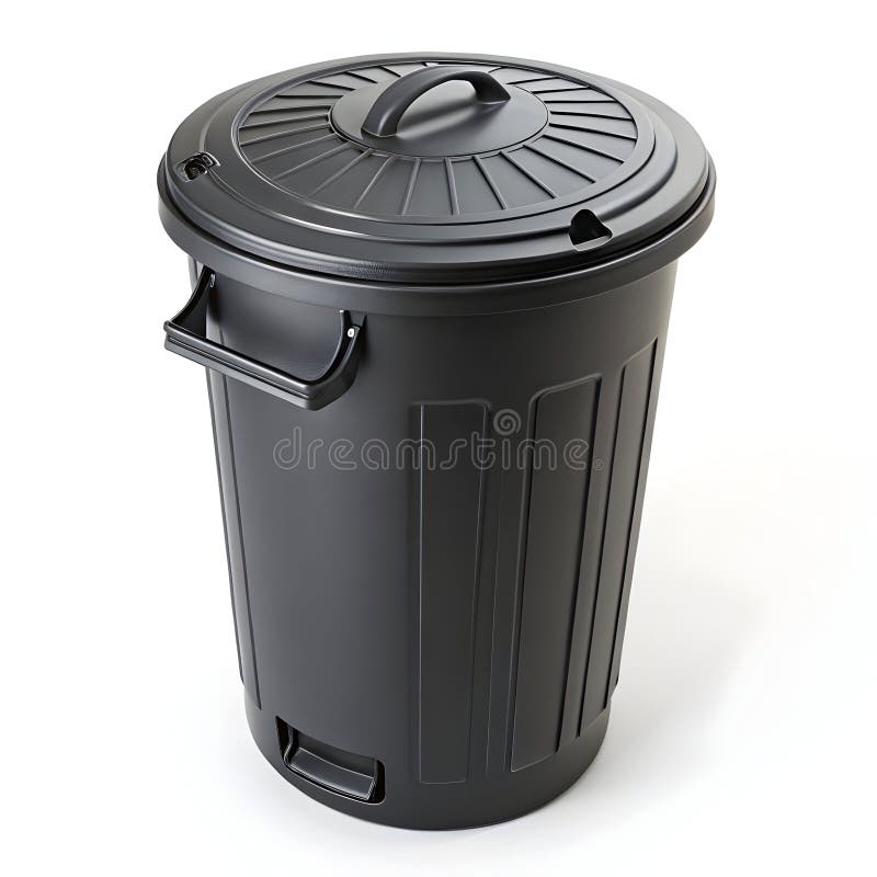 A Black Dustbin is a Sturdy, Outdoor Waste Container Used for ...