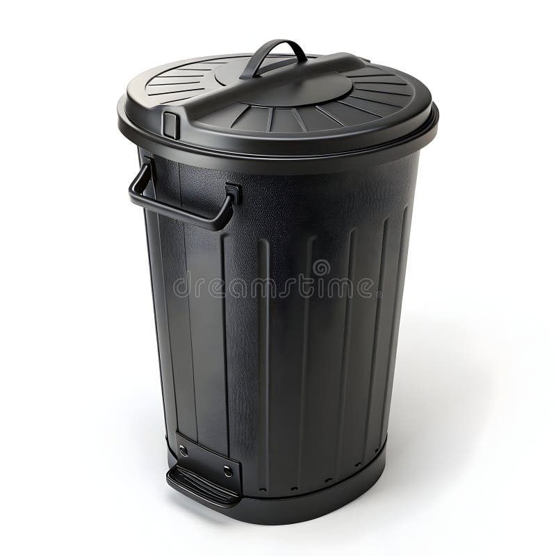 A Black Dustbin is a Sturdy, Outdoor Waste Container Used for ...