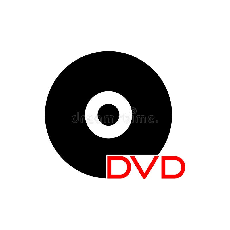 Black Dvd Icon or Logo Isolated on White Stock Vector - Illustration of ...