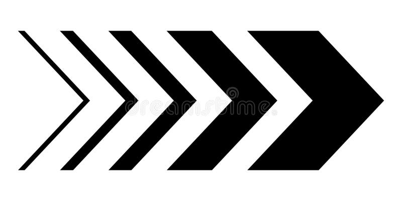 Black Dynamic Arrow Symbol. Modern Arrow Icon Stock Vector ...