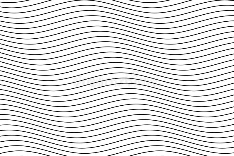 Black Dynamic Motion Wave Lines Art Fabric Pattern on White Background ...