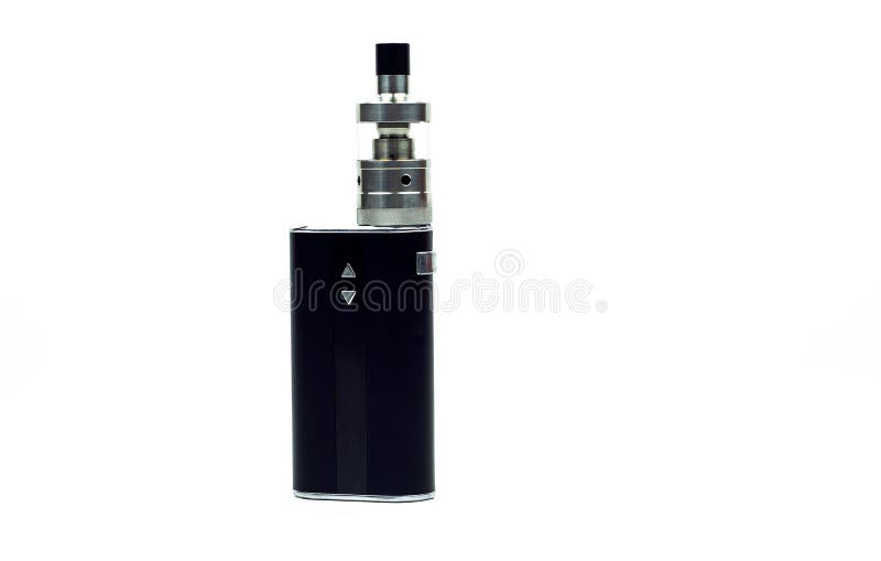 Black E-cigarette Vaping Box Mod Isolated Stock Image - Image of vaping ...