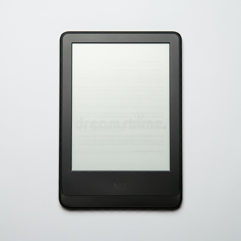 A Black E-reader Device with a Rectangular Shape and an Electronic Ink ...