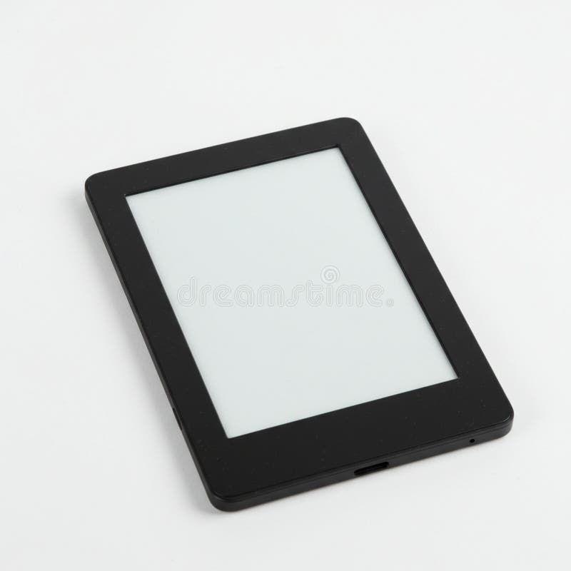 A Black E-reader Device with a Rectangular Shape, Featuring a Plain ...