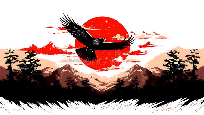 Black Eagle Red Stock Illustrations – 4,594 Black Eagle Red Stock ...