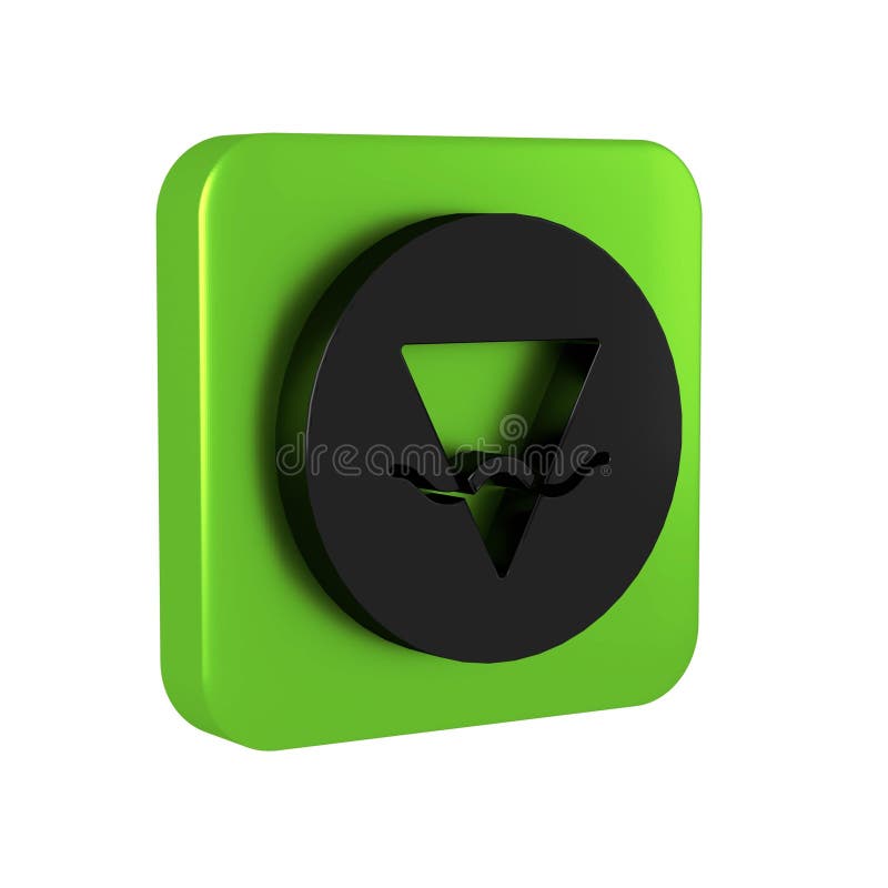 Black Earth Element of the Symbol Alchemy Icon Isolated on Transparent ...