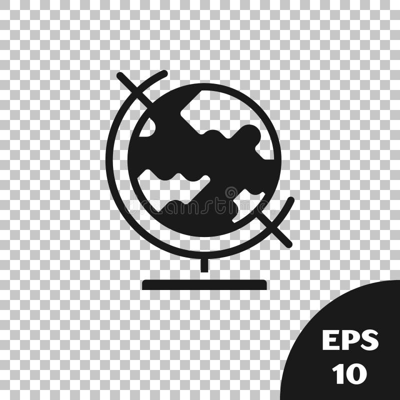 Black Earth Globe Icon Isolated on White Background. World or Earth ...