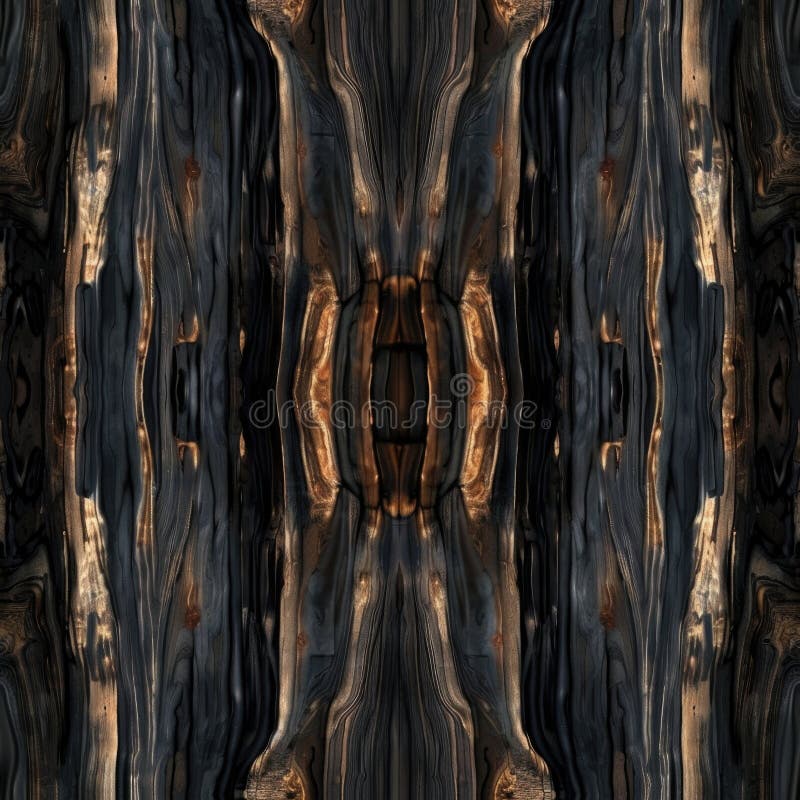 Black Ebony Wood Seamless Pattern, Wooden Texture Stock Photo - Image ...