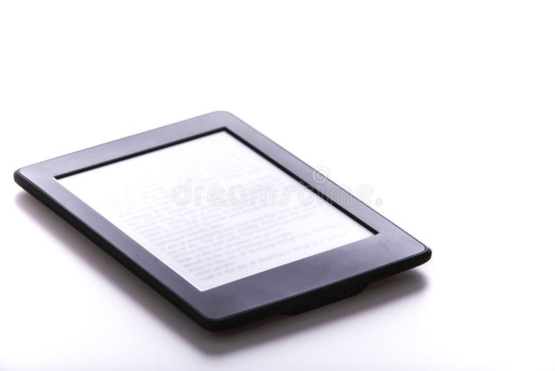 Black Ebook Reader or Tablet Stock Photo - Image of application ...