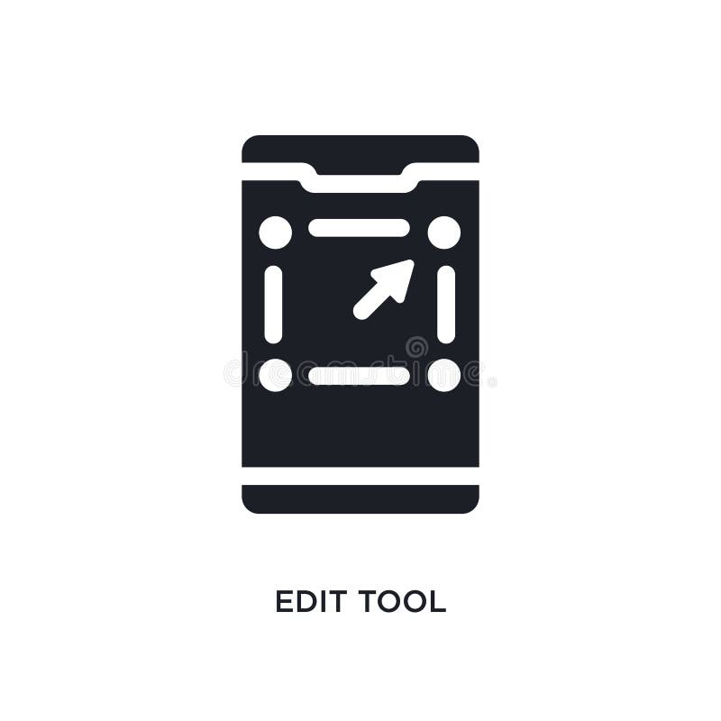 Black Edit Tool Isolated Vector Icon. Simple Element Illustration from ...