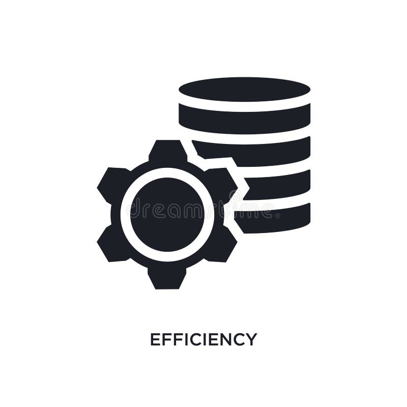 Black Efficiency Isolated Vector Icon. Simple Element Illustration from ... Black Efficiency Isolated Vector Icon. Simple Element Illustration from ...