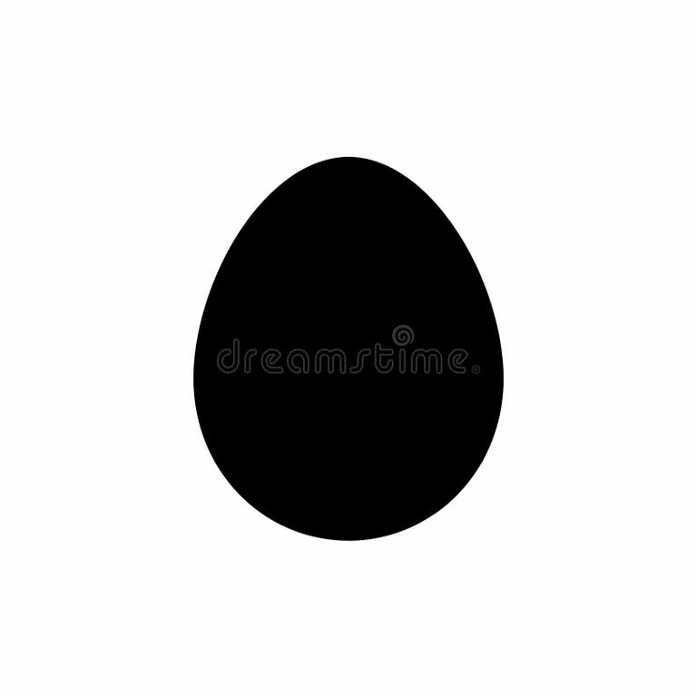 Black Egg Shaped Silhouette Vector Stock Illustration - Illustration of advertising, design ...