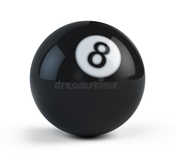 Black Eight billiard ball stock illustration. Illustration of render ...