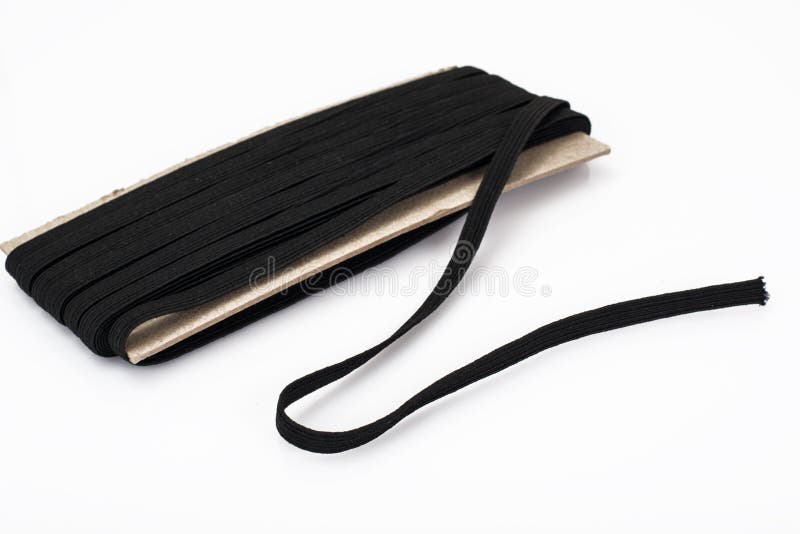 Black Elastic Band for Tailoring and Repair of Clothes Stock Photo ...